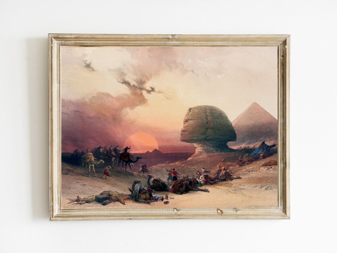 Approach of the Simoom Desert of Gizeh by David Roberts Printable ...
