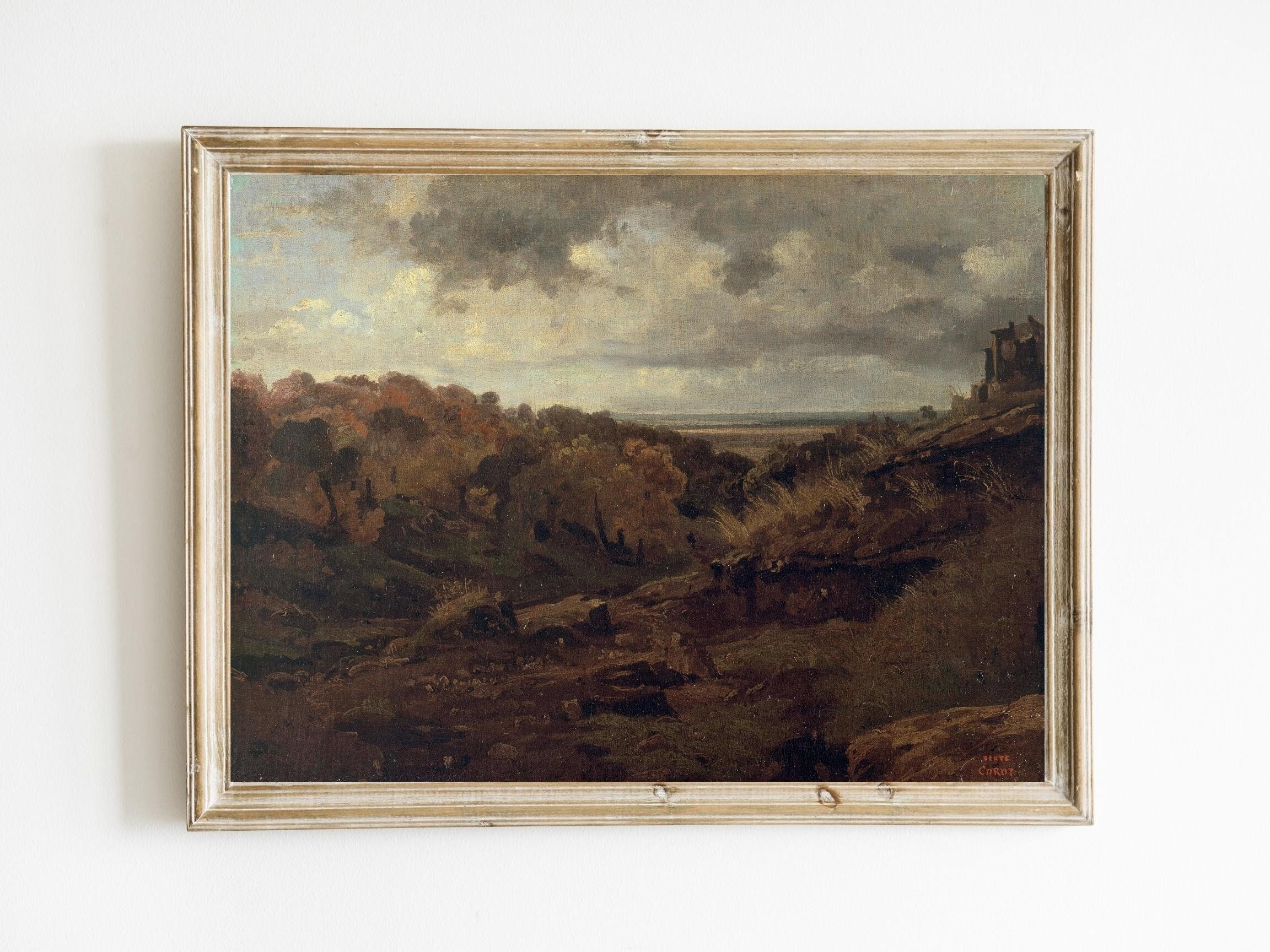 Jean-baptiste-camille Corot Italian Landscape Near Marino in Autumn ...