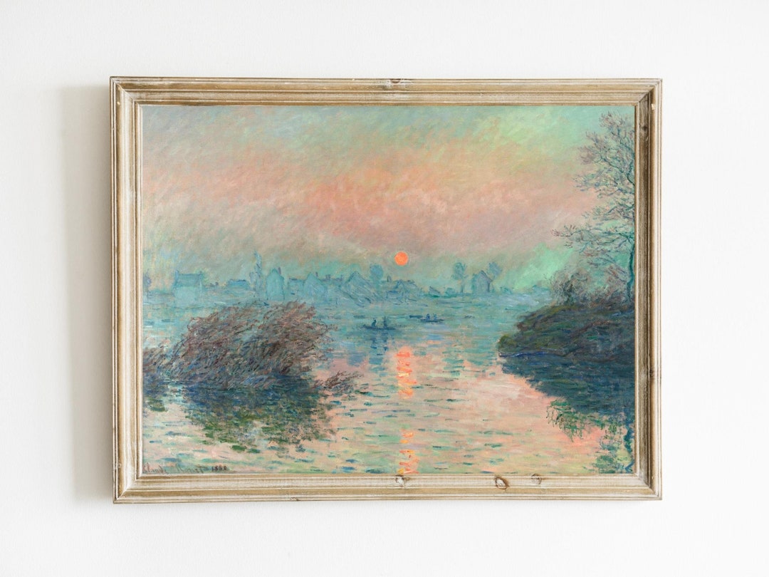 Claude Monet - Sun Setting on the Seine at Lavacourt Printable ...
