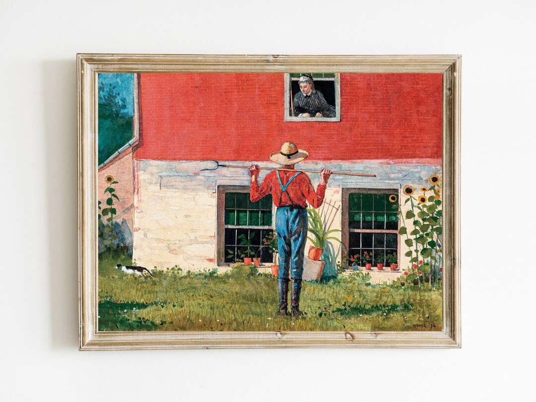 In the Garden by Winslow Homer Printable | Vintage Watercolor Poster ...