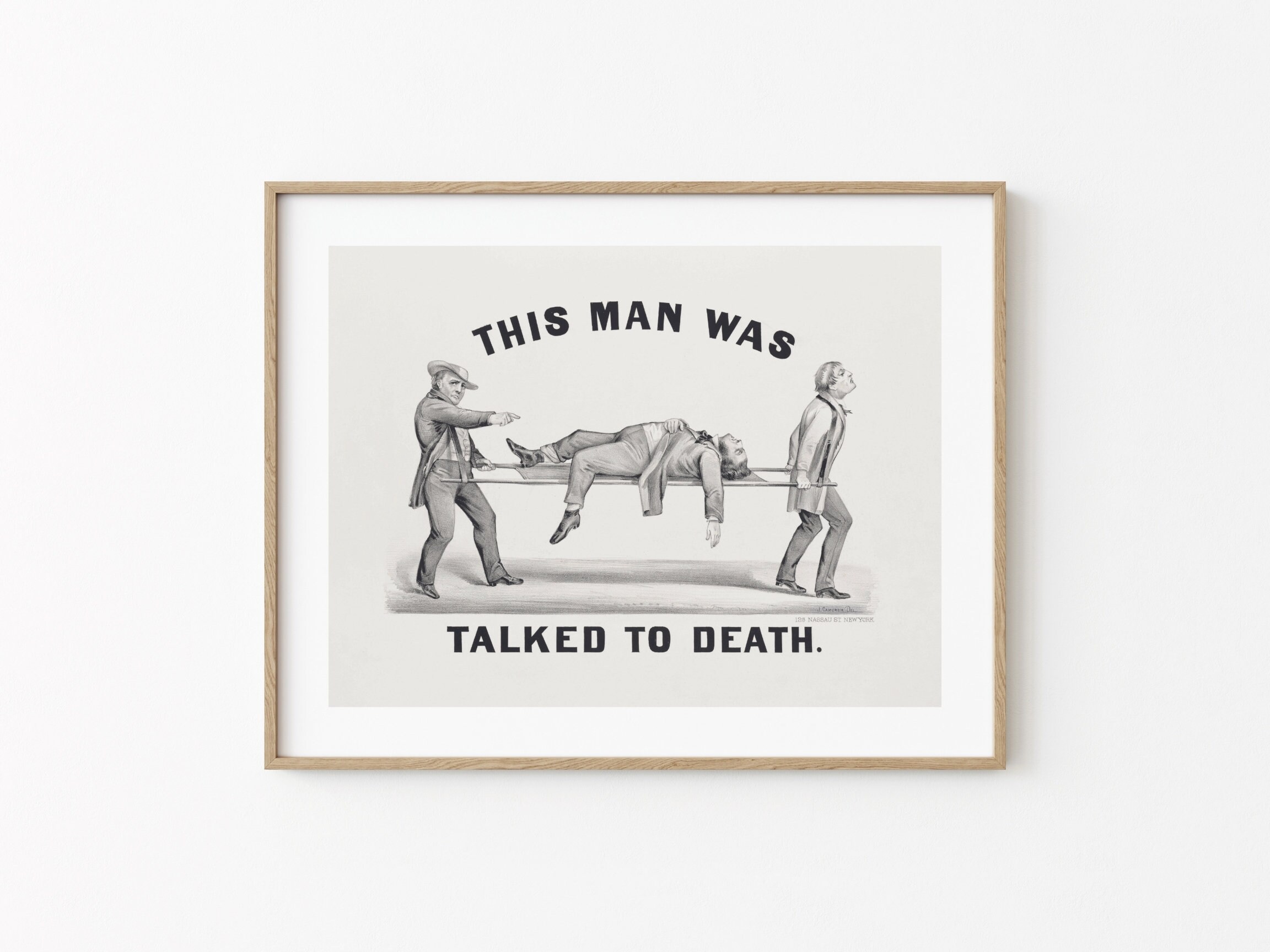 This Man Was Talked to Death Printable, 1900s Illustration, Funny Man ...