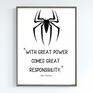 With Great Responsibility Comes Great Power | Superhero | Marvel ...