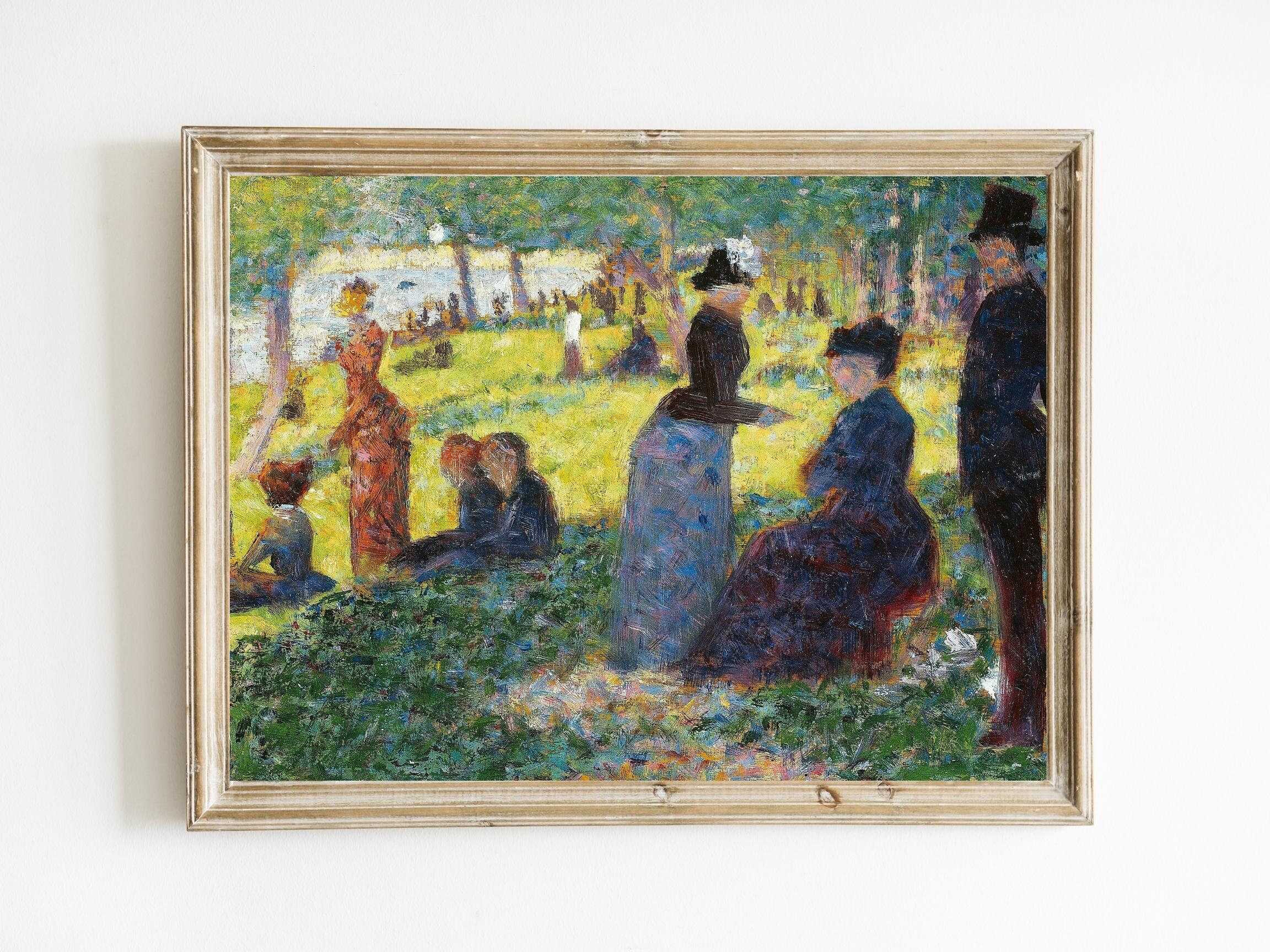 Georges Seurat - La Grande Jatte Printable | Vintage Paris Park Scene ...