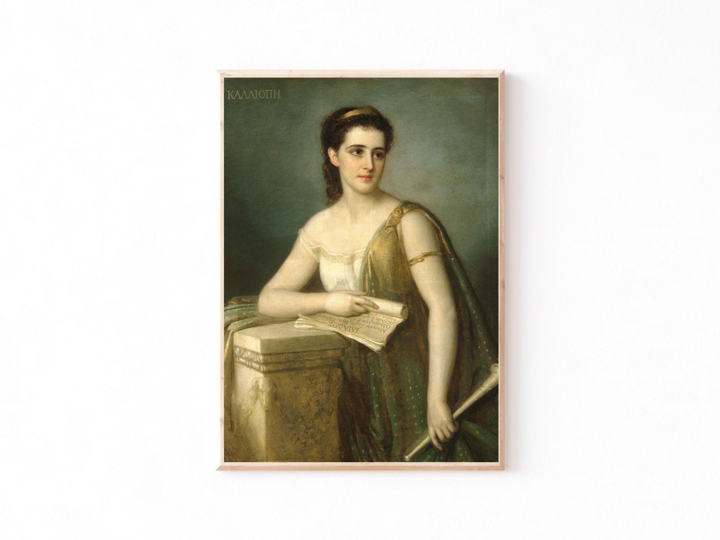 Calliope by Joseph Fagnani Printable | Nine Muses | Greek Muse Painting ...