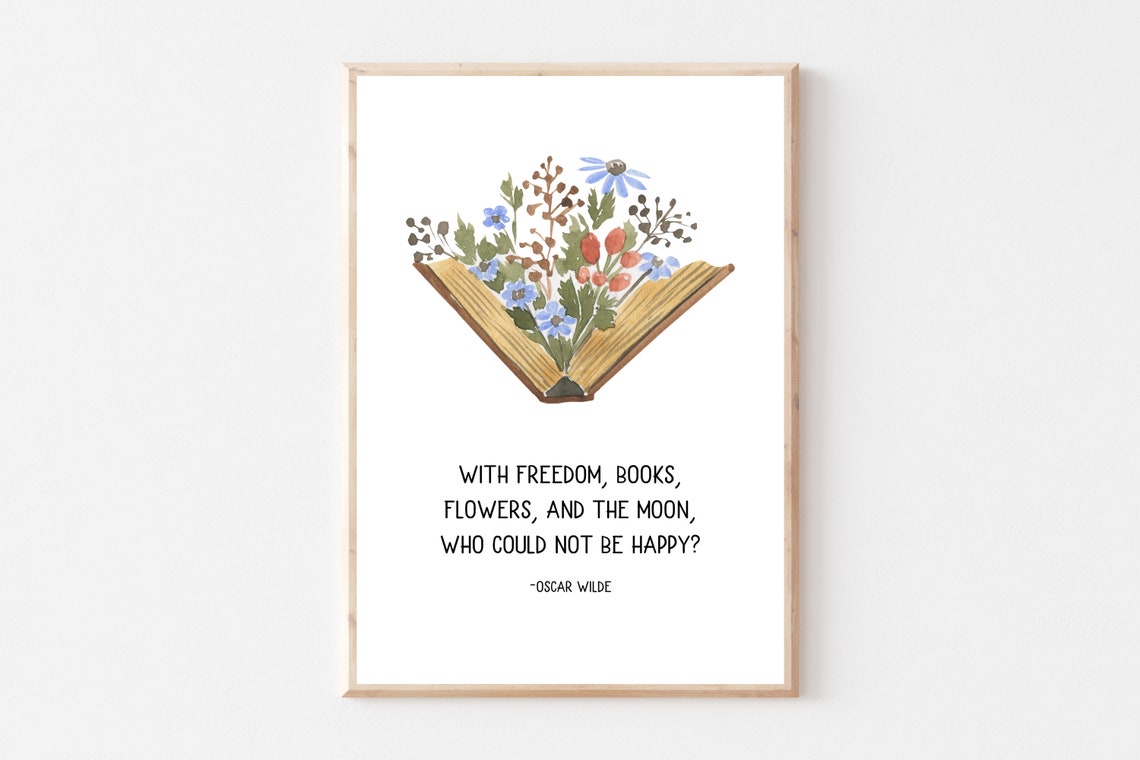 Oscar Wilde Quote Instant Download Print Book Lover Gift | Etsy
