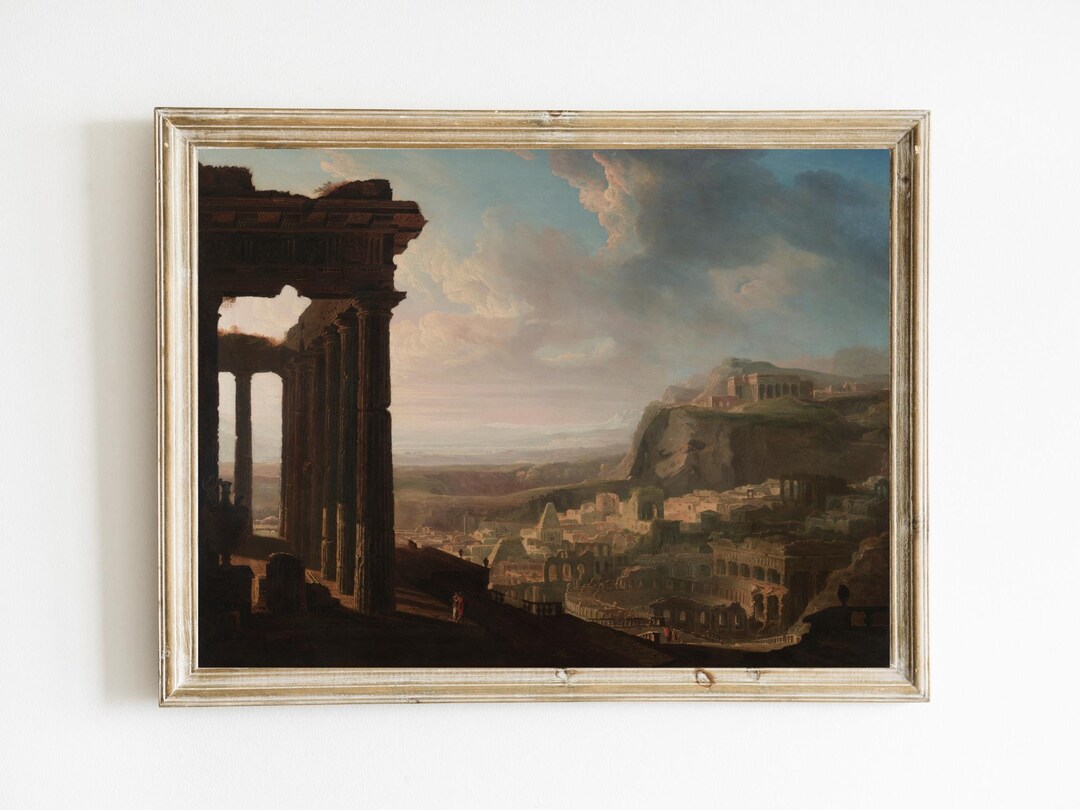 Ruins of an Ancient City by John Martin Printable | Ancient Greek Ruins ...