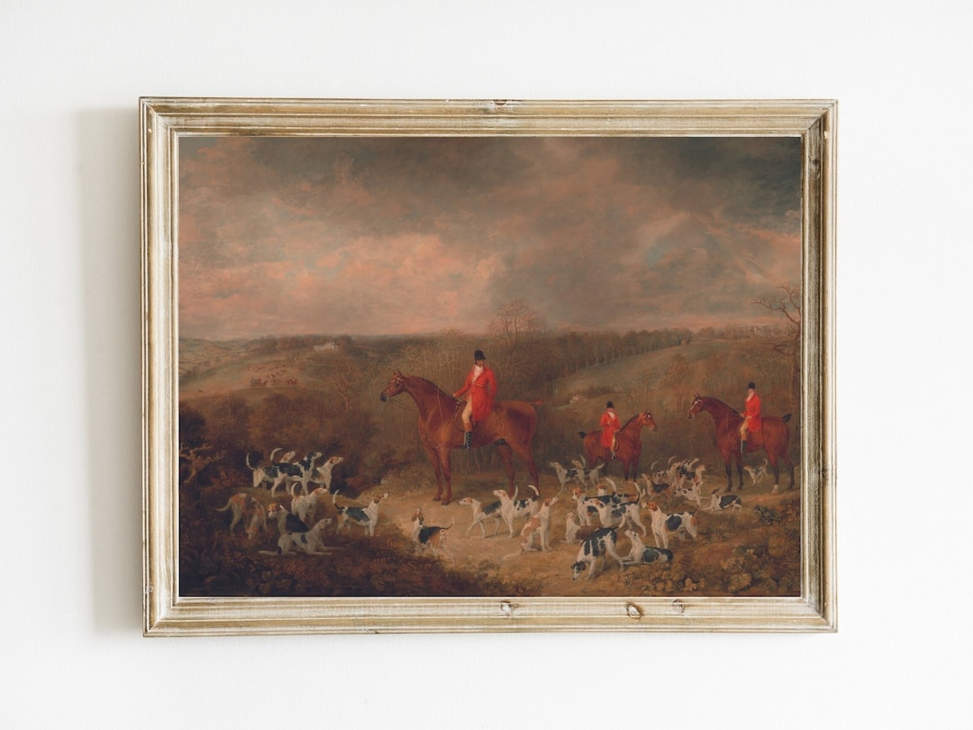 Lord Glamis and His Staghounds by Dean Wolstenholme Printable | Antique ...