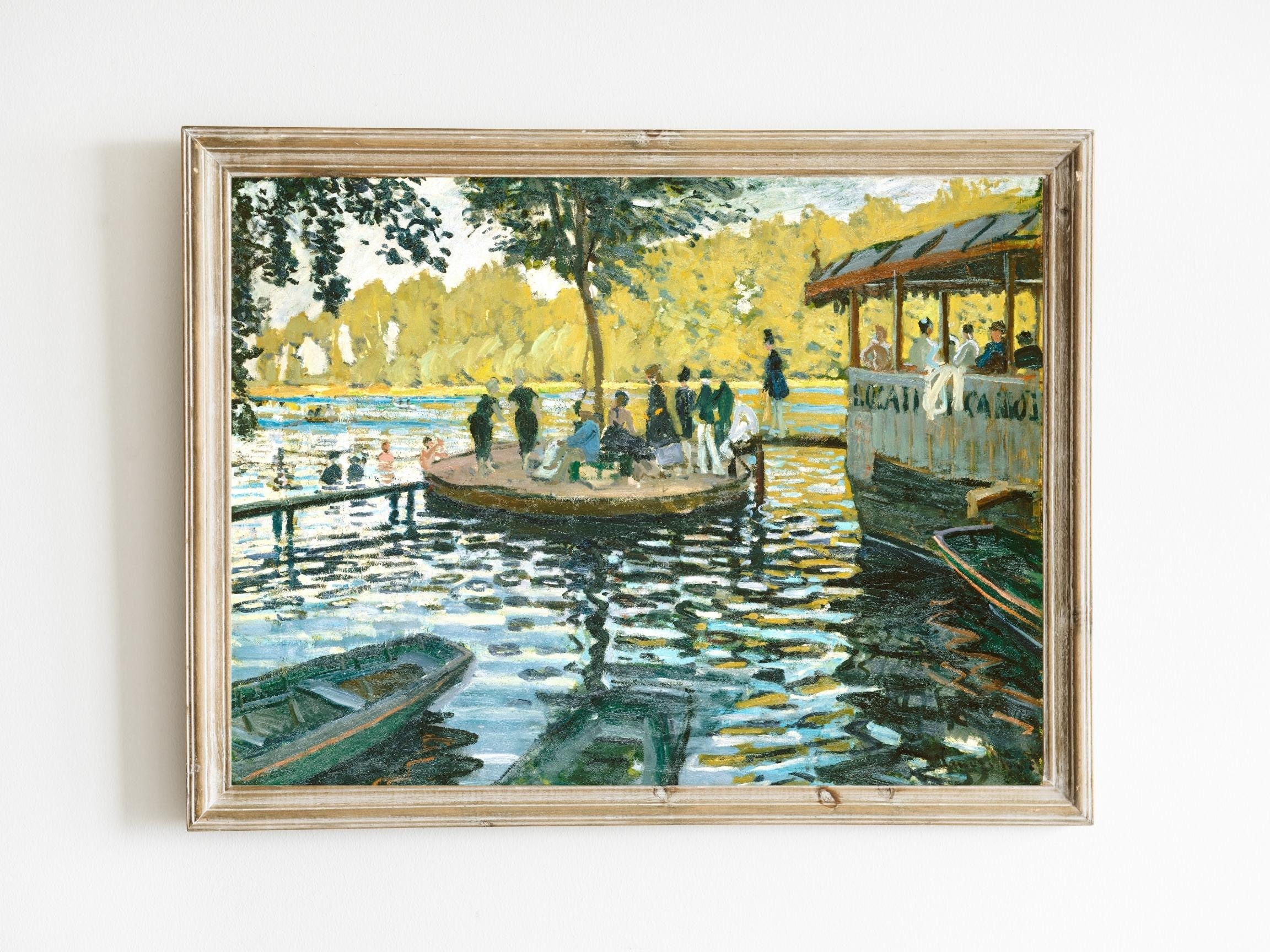 Claude Monet - La Grenouillère Printable | Vintage French Painting ...