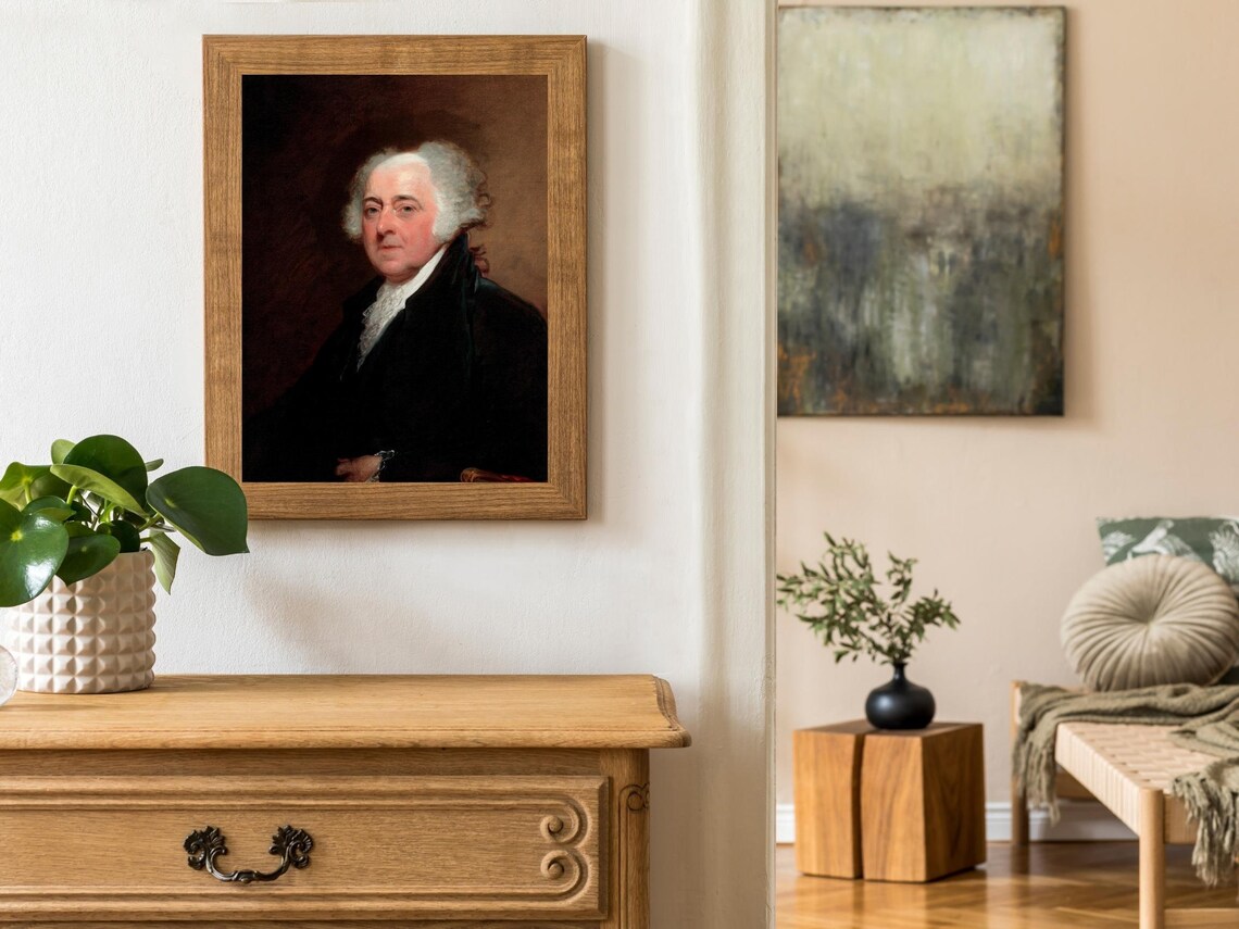 John Adams by Gilbert Stuart Printable US President Fine Art Print ...