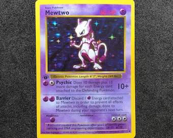 Mewtwo Base Set Card | Etsy