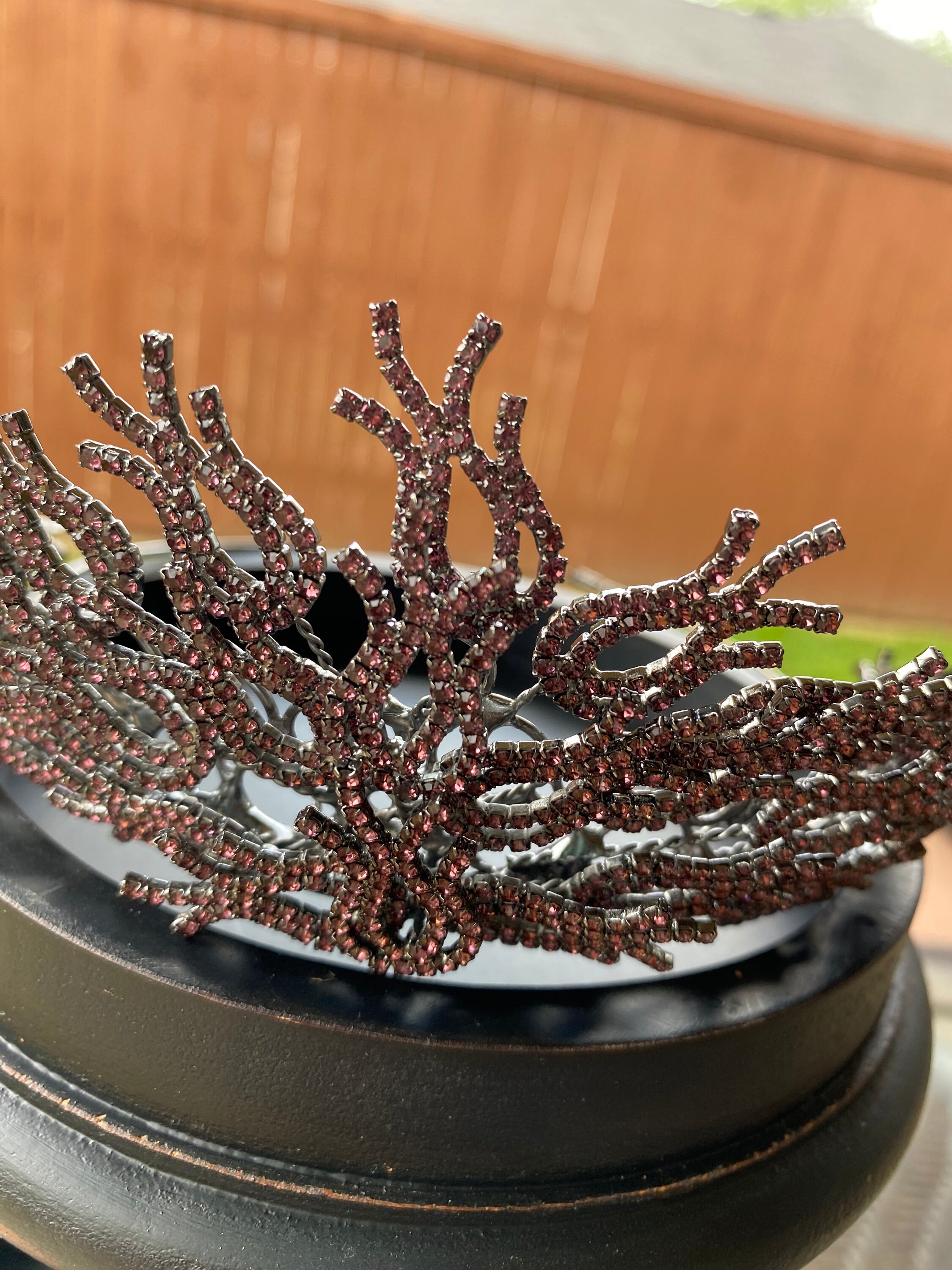 Pink/purple Wedding Tiara, Quinceanera Tiara, Henna Tiara - Etsy