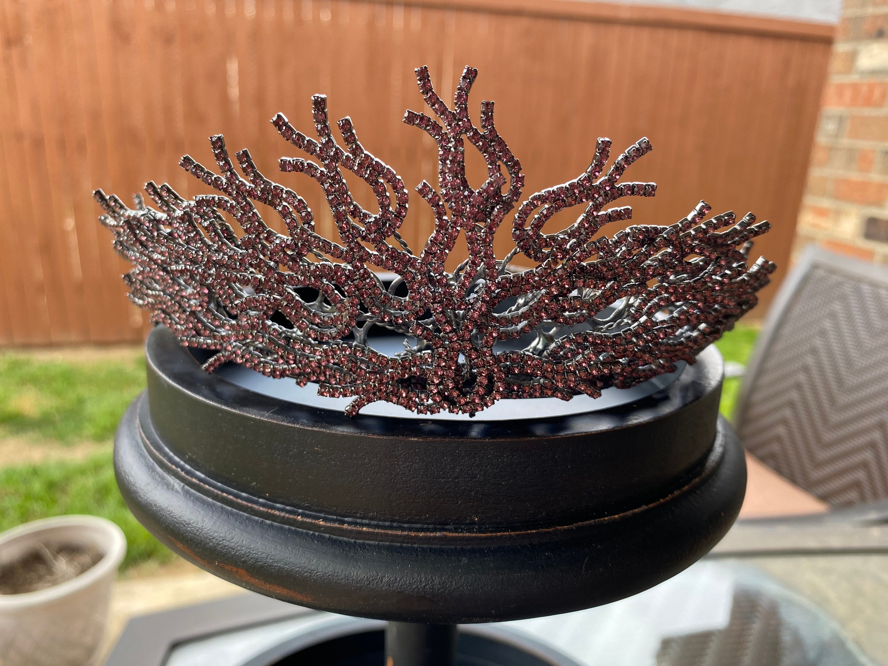 Pink/purple Wedding Tiara, Quinceanera Tiara, Henna Tiara - Etsy