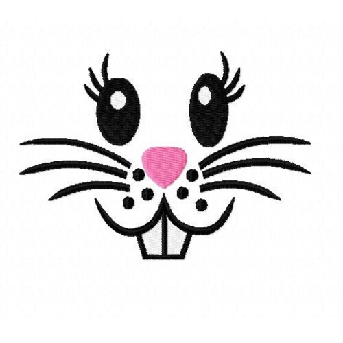 Bunny Face Embroidery Design Rabbit Embroidery Design Easter - Etsy