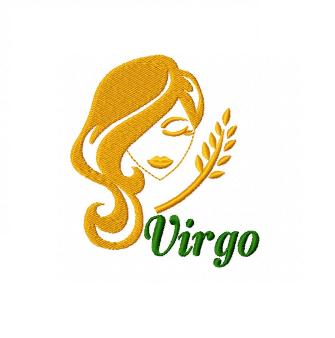 Zodiac Sign Virgo Embroidery Design - 4 Sizes Instant Download - Etsy