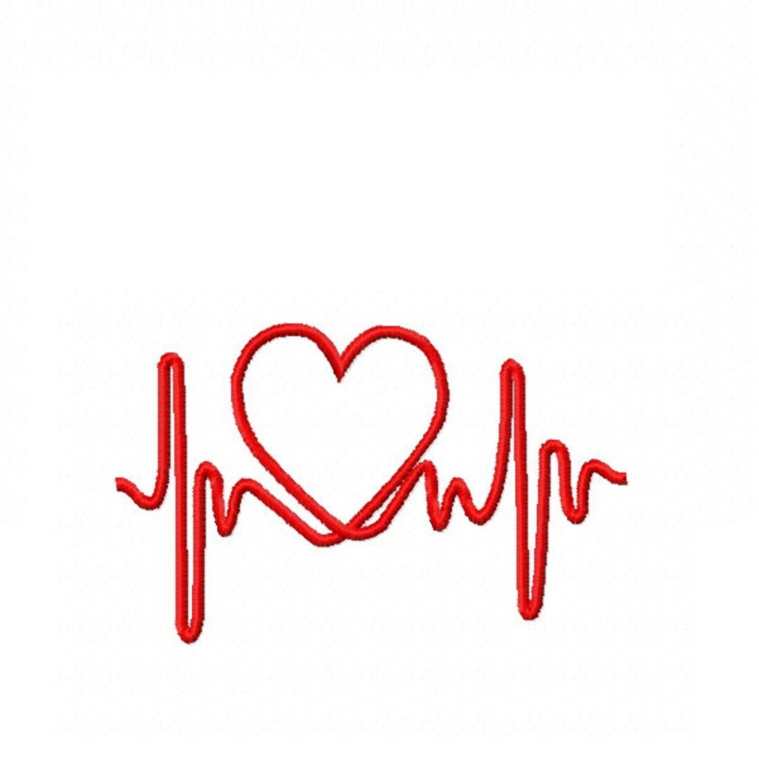 Heart Embroidery Design 4 Sizes Instant Download - Etsy