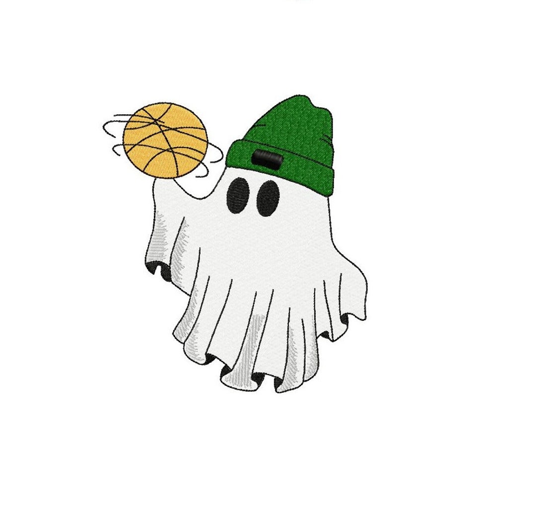 Basketball Ghost Embroidery Design - 5 Sizes Instant Download - Etsy