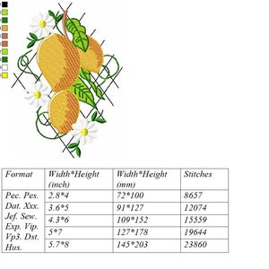 Mango Embroidery Design - 5 Sizes Instant Download - Etsy