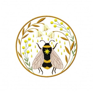 Bee Embroidery Design - 6 Sizes Instant Download - Etsy