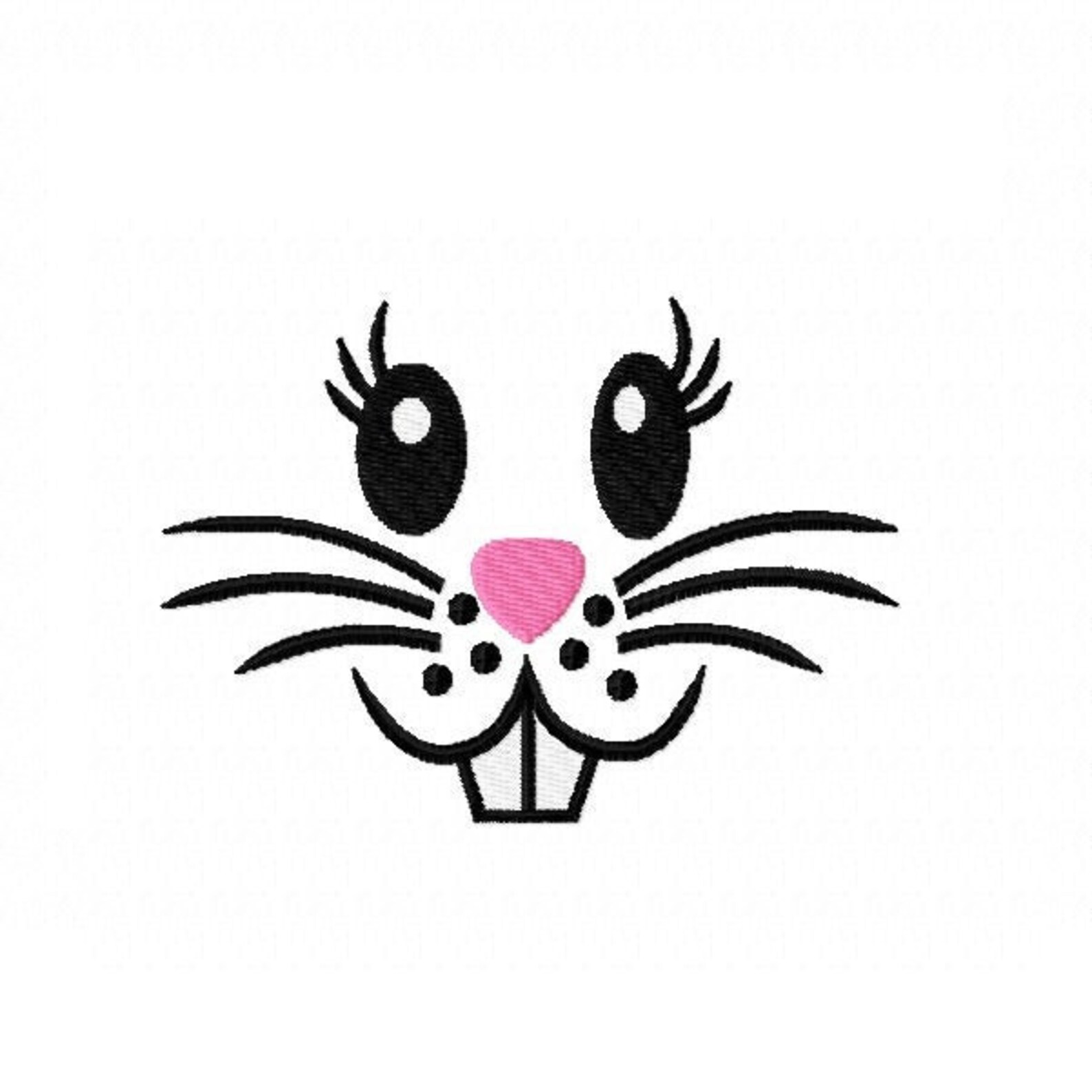 Bunny Face Embroidery Design Rabbit Embroidery Design Easter - Etsy