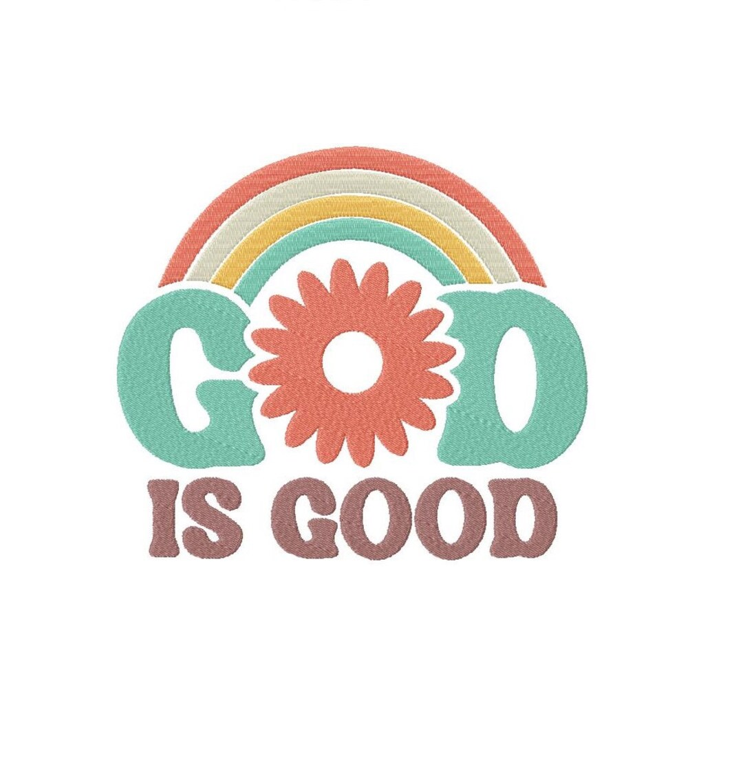 God is Good Embroidery Design Religious - 5 Sizes - Etsy