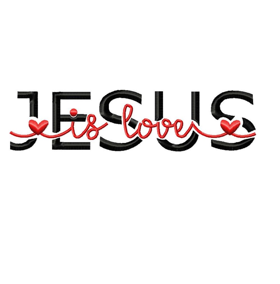 Jesus Love Embroidery Design Religious - 5 Sizes - Etsy