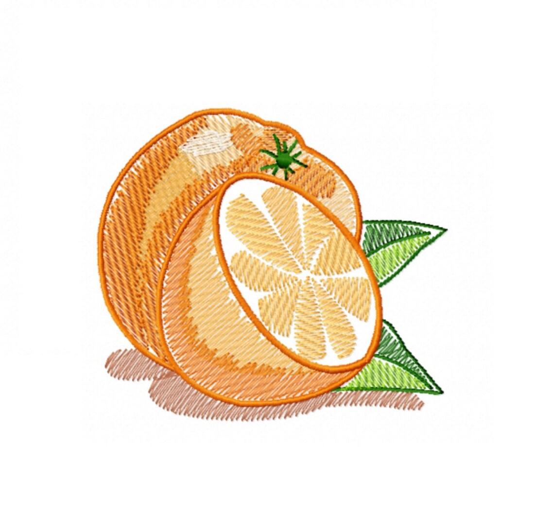 Orange Embroidery Design 5 Sizes Instant Download - Etsy