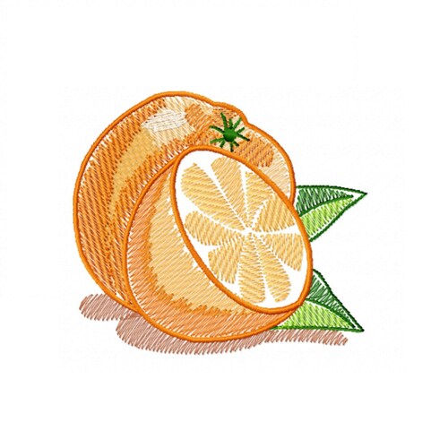 Orange Embroidery Design 5 Sizes Instant Download - Etsy