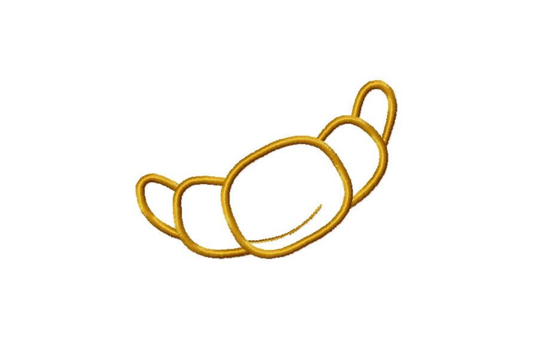 Croissant- Embroidery Design 6 Sizes Instant Download - Etsy