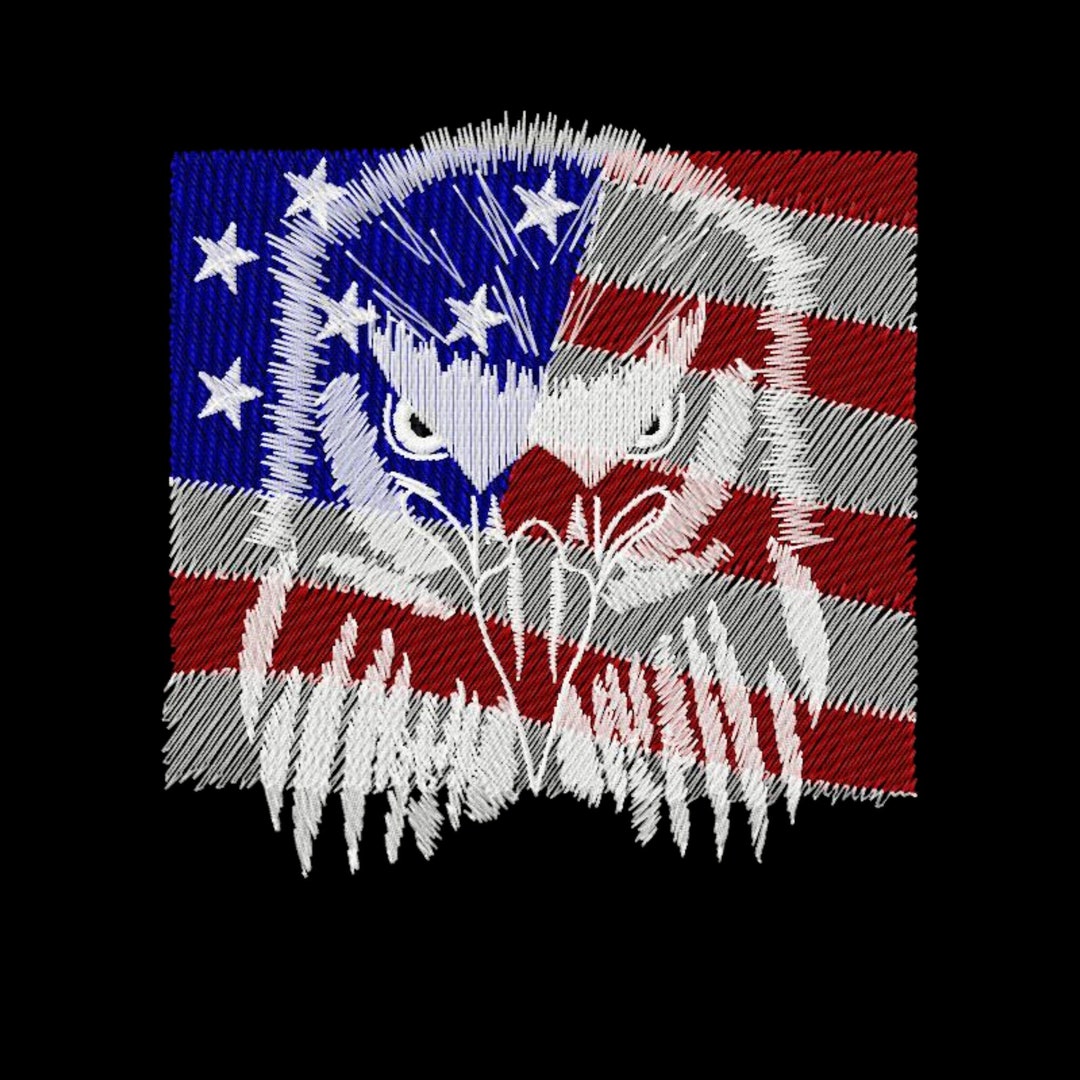 USA Eagle America Embroidery Design - 5 Sizes Instant Download - Etsy
