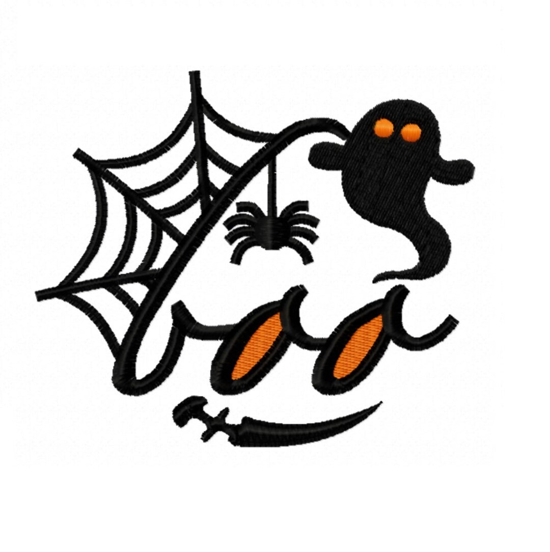 Boo Halloween Embroidery Design 5 Sizes Instant Download - Etsy