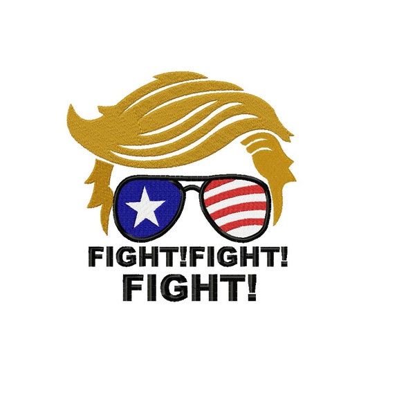 Embroidery Trump Fight - Etsy