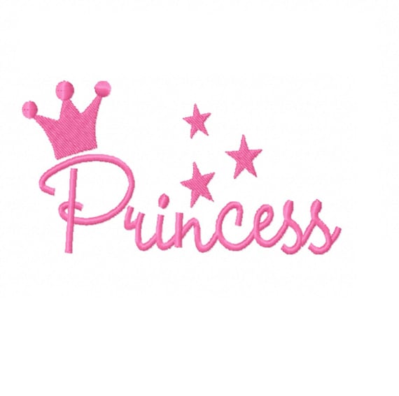 Princess Embroidery Design 5 Sizes Instant Download - Etsy