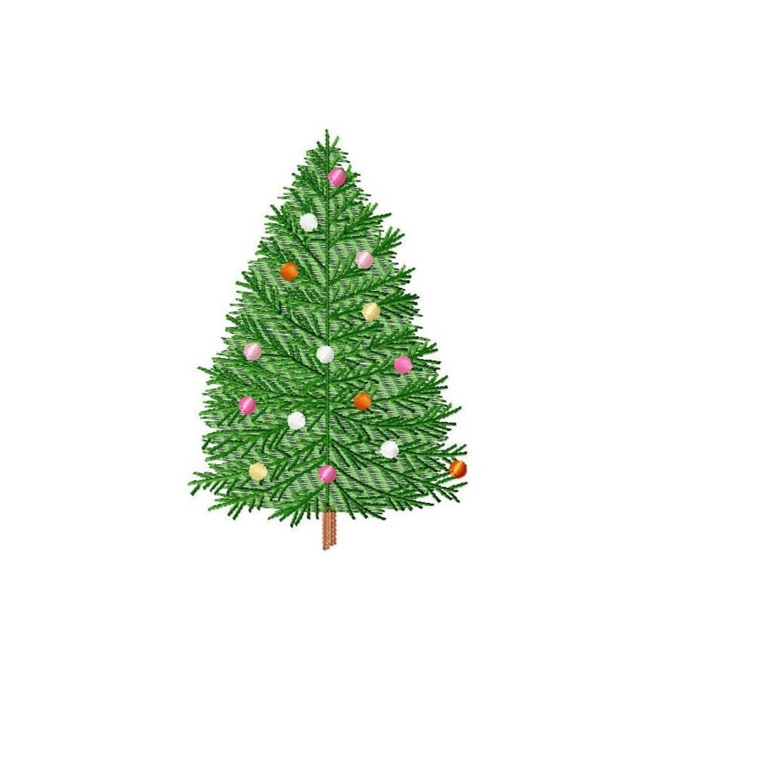 Christmas Tree Embroidery Design - 5 Sizes Instant Download - Etsy