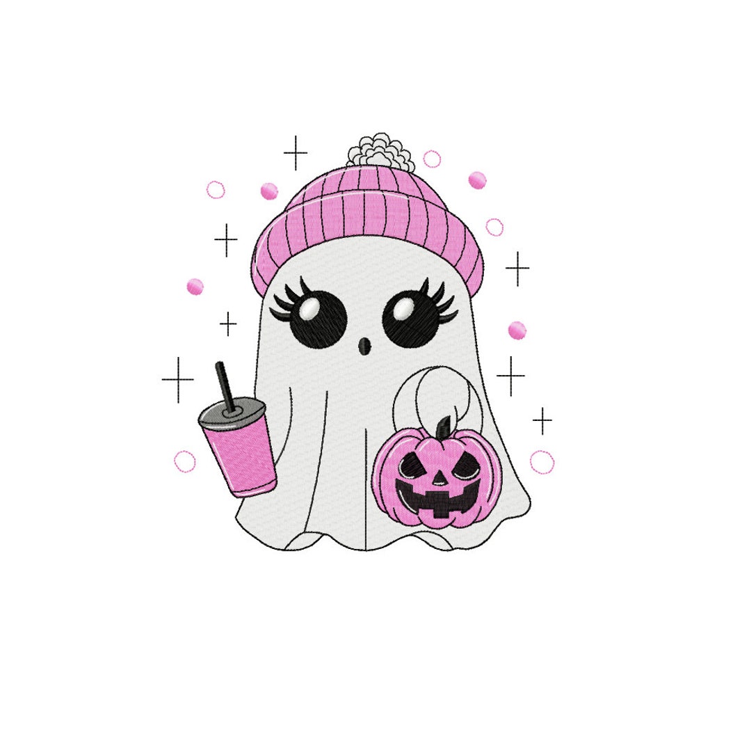 Halloween Ghost Girl Embroidery Design - 6 Sizes Instant Download - Etsy