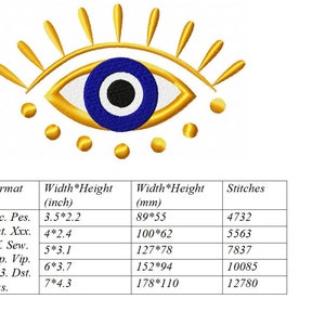 Eye Embroidery Design - 5 Sizes Instant Download - Etsy