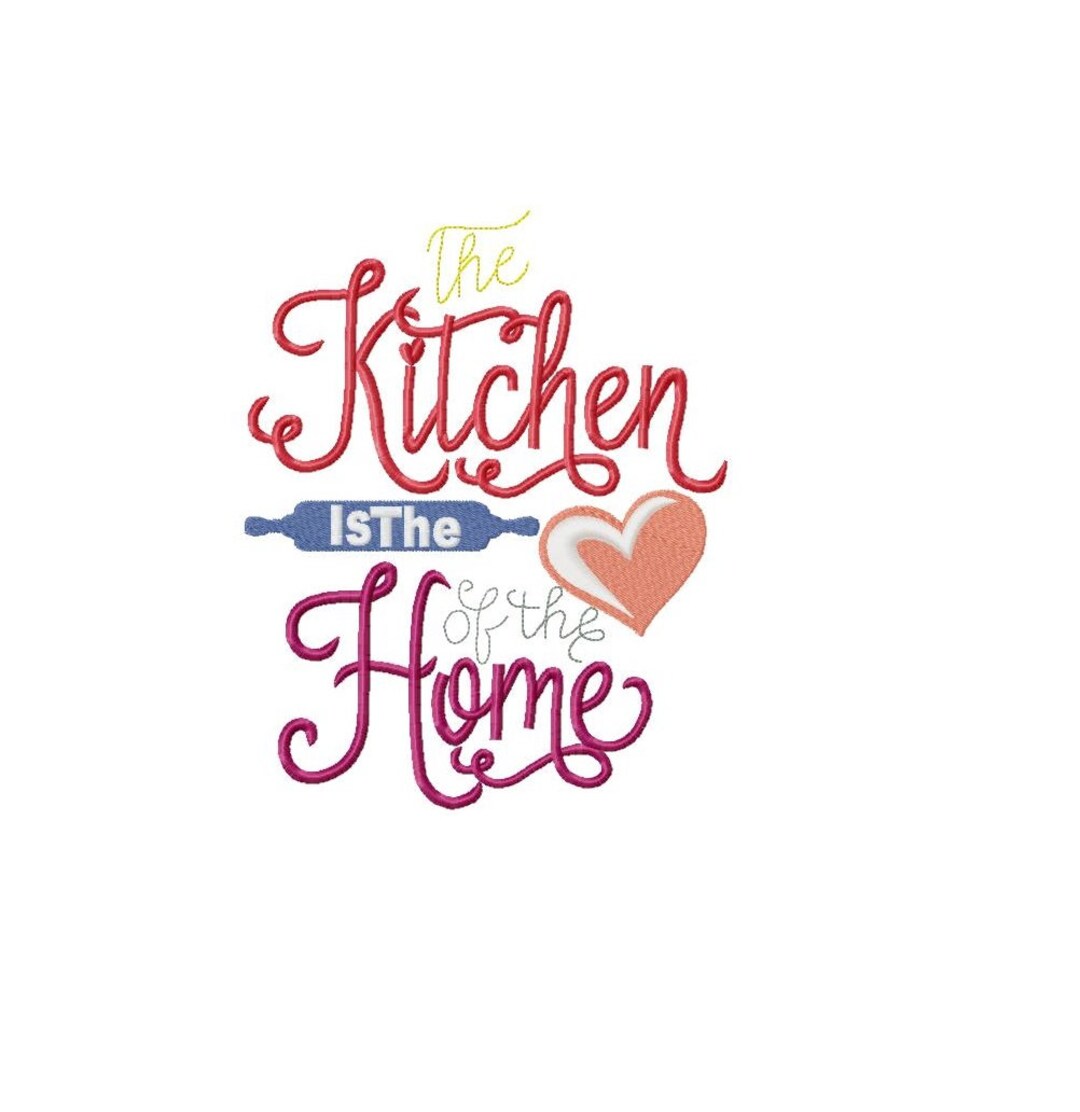 Kitchen Heart Home Embroidery Design - 5 Sizes Instant Download - Etsy