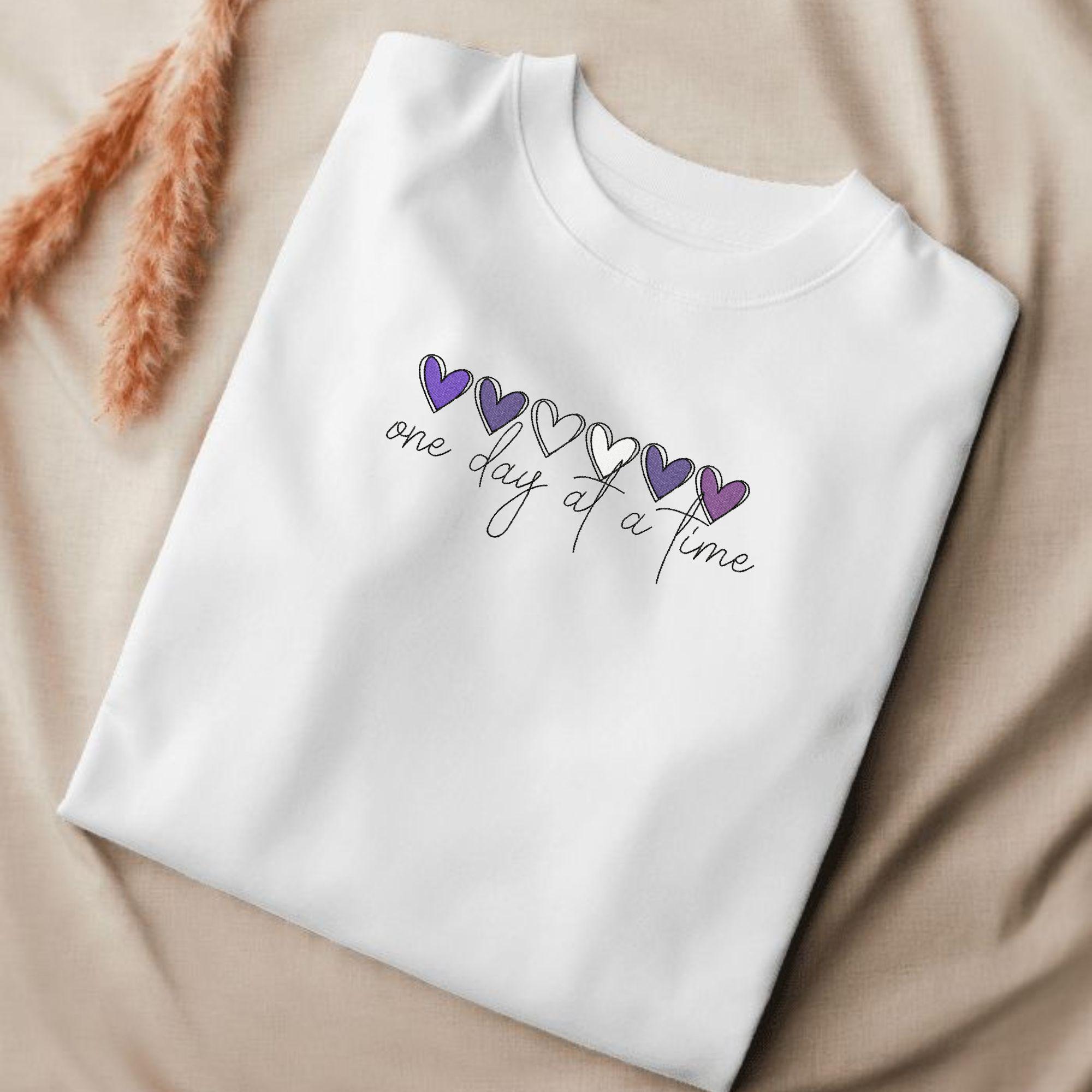 One day at a time embroidery design valentine embroidery file - 7 sizes ...