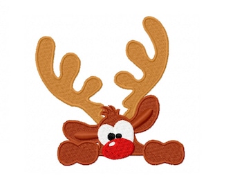 Reindeer Embroidery | Etsy