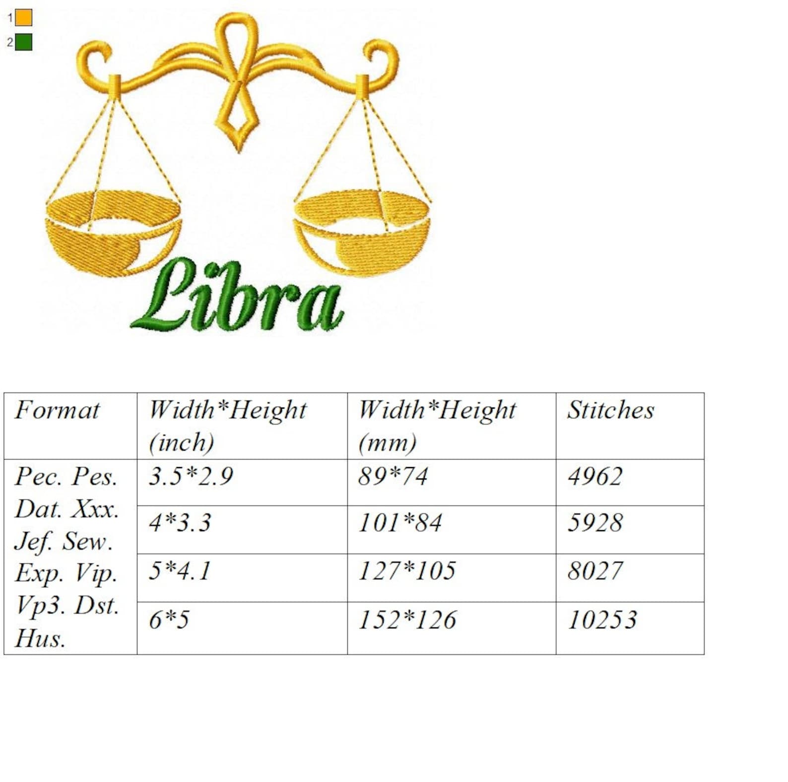 Zodiac Sign Libra Embroidery Design - 4 Sizes Instant Download - Etsy