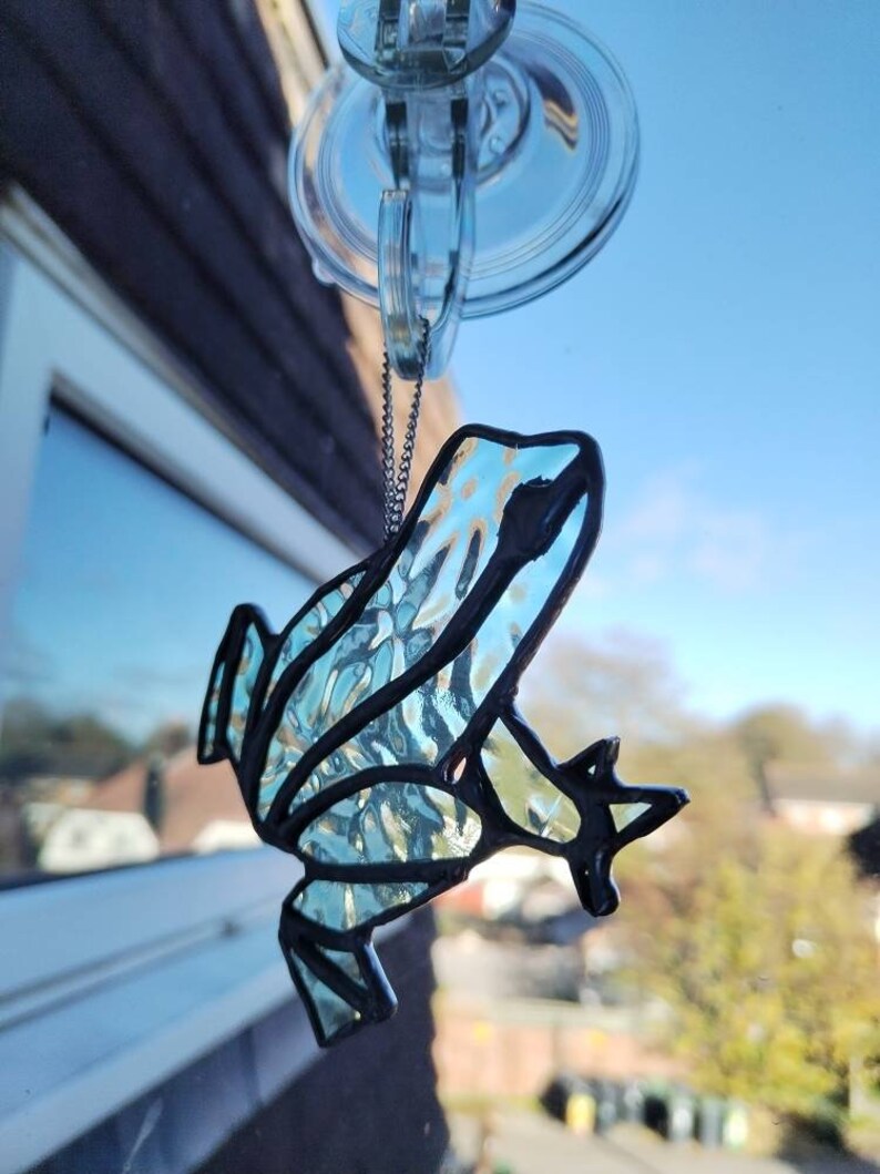 Larry the Frog Stained Glass Fun Whimsical Unique Animal - Etsy