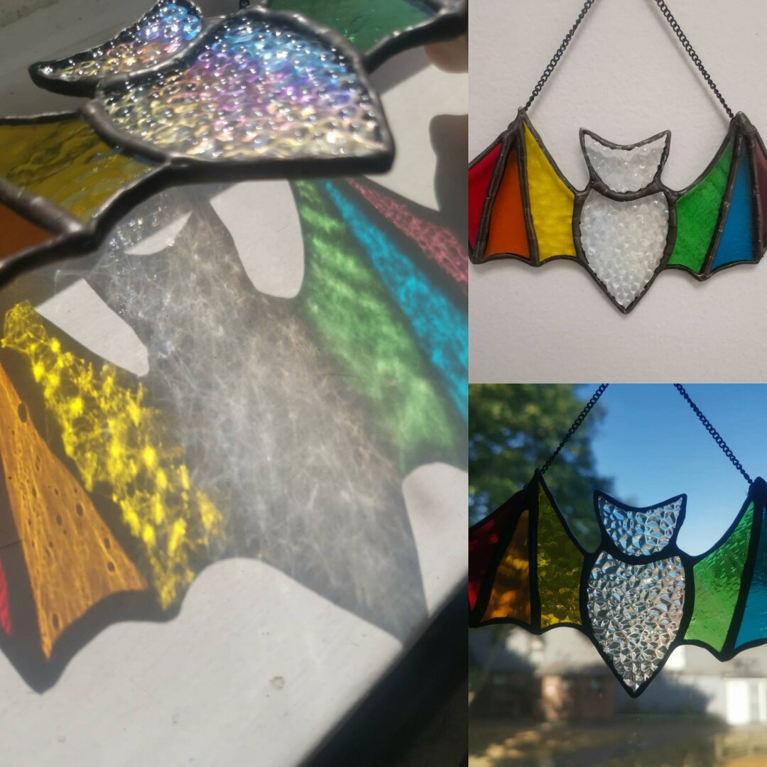 Berty Bat, Stained Glass, Suncatcher, Home Decor, Handmade ...