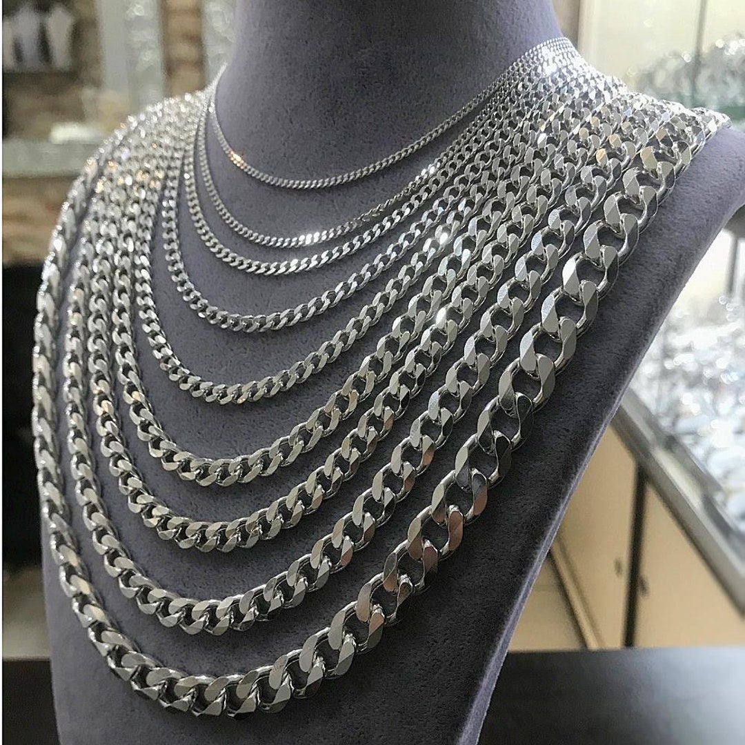 925 Sterling Silver Gourmet Chain Necklace - Etsy