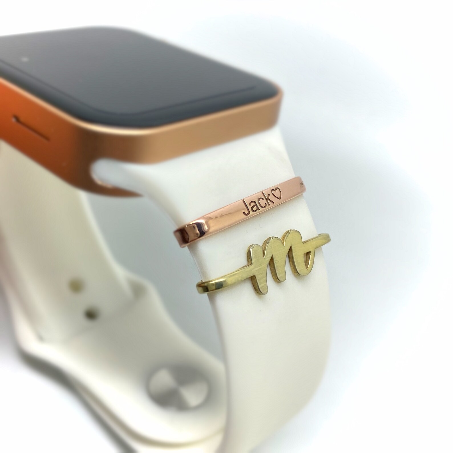 Apple Watch Name Charm , Customized Tech Accessory, Gift Sport Band ...