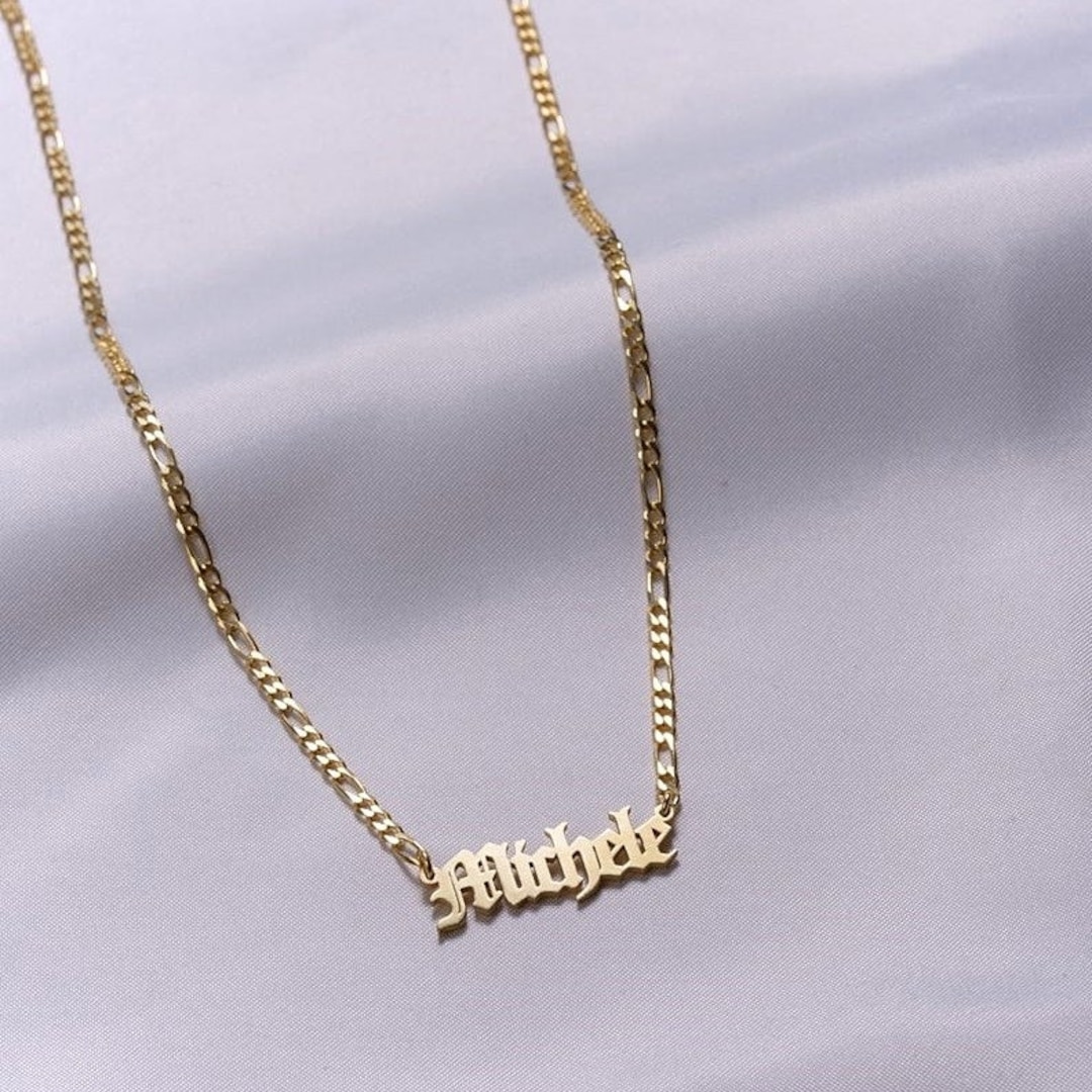 Gothic Namenskette mit 925 Silber Figora Kette - Etsy Österreich