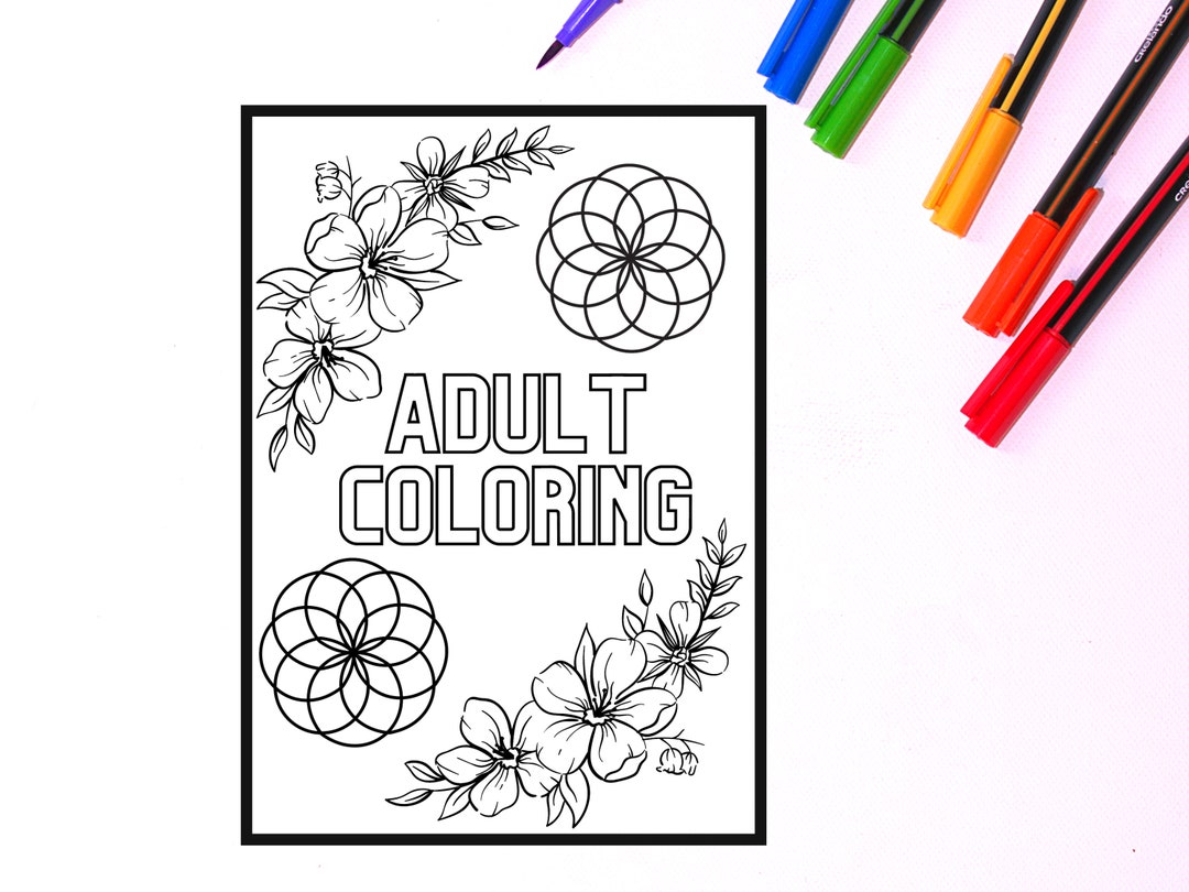 50 Adult Coloring Pages, Printable Coloring Pages, Motivational ...