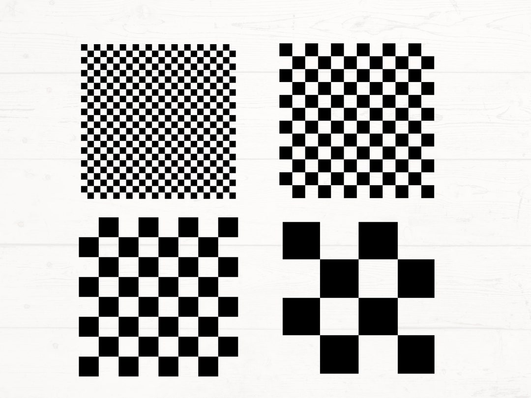 Checkered Pattern Bundle SVG, 6 Checkered Patterns PNG, Checkerboard ...