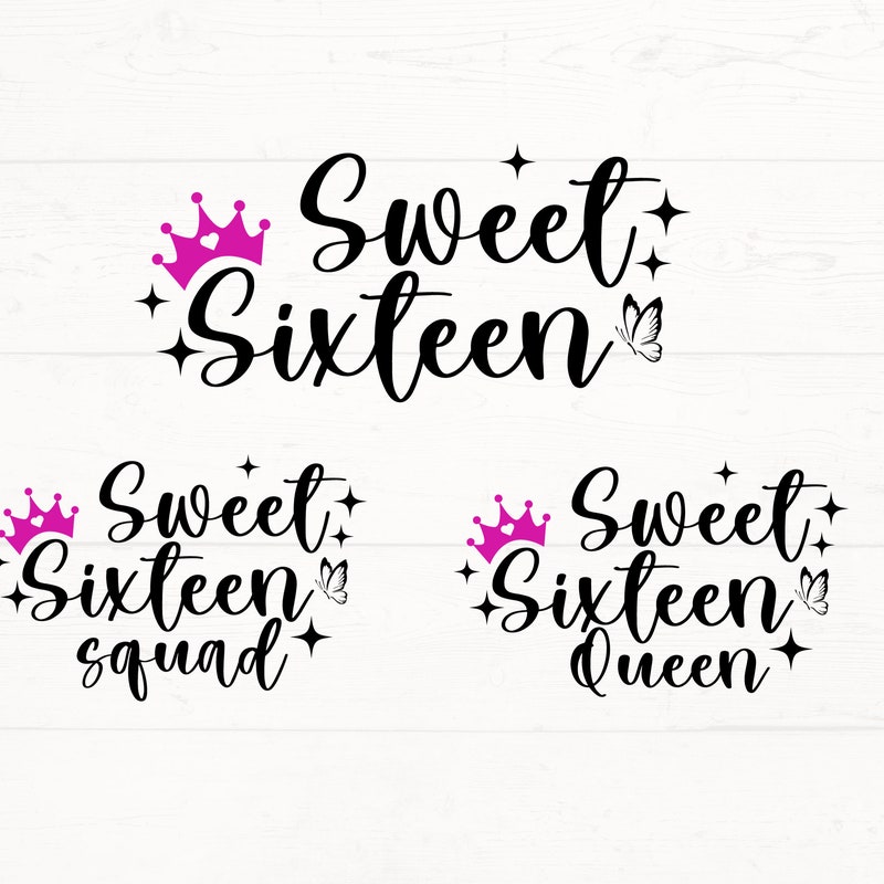 Sweet 16 Svg - Etsy