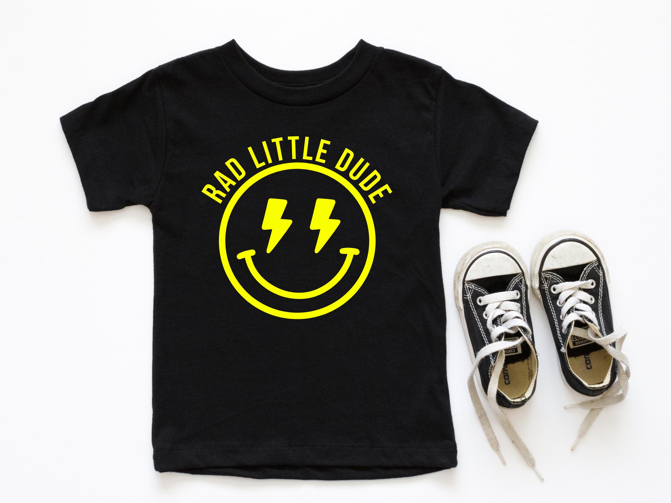 Rad Little Dude Smiley Face SVG, Toddler Cut File, Kid Shirt Svg ...