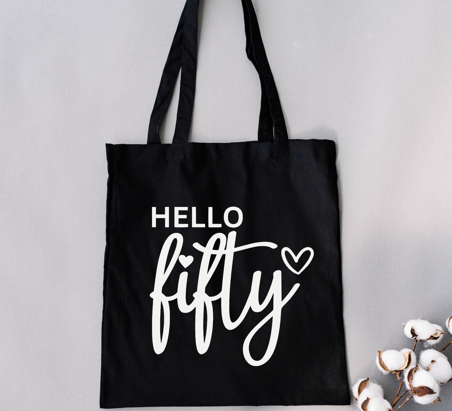 Hello Fifty SVG, Hello Fifty PNG, Fifty Birthday Design, 50th Birthday ...