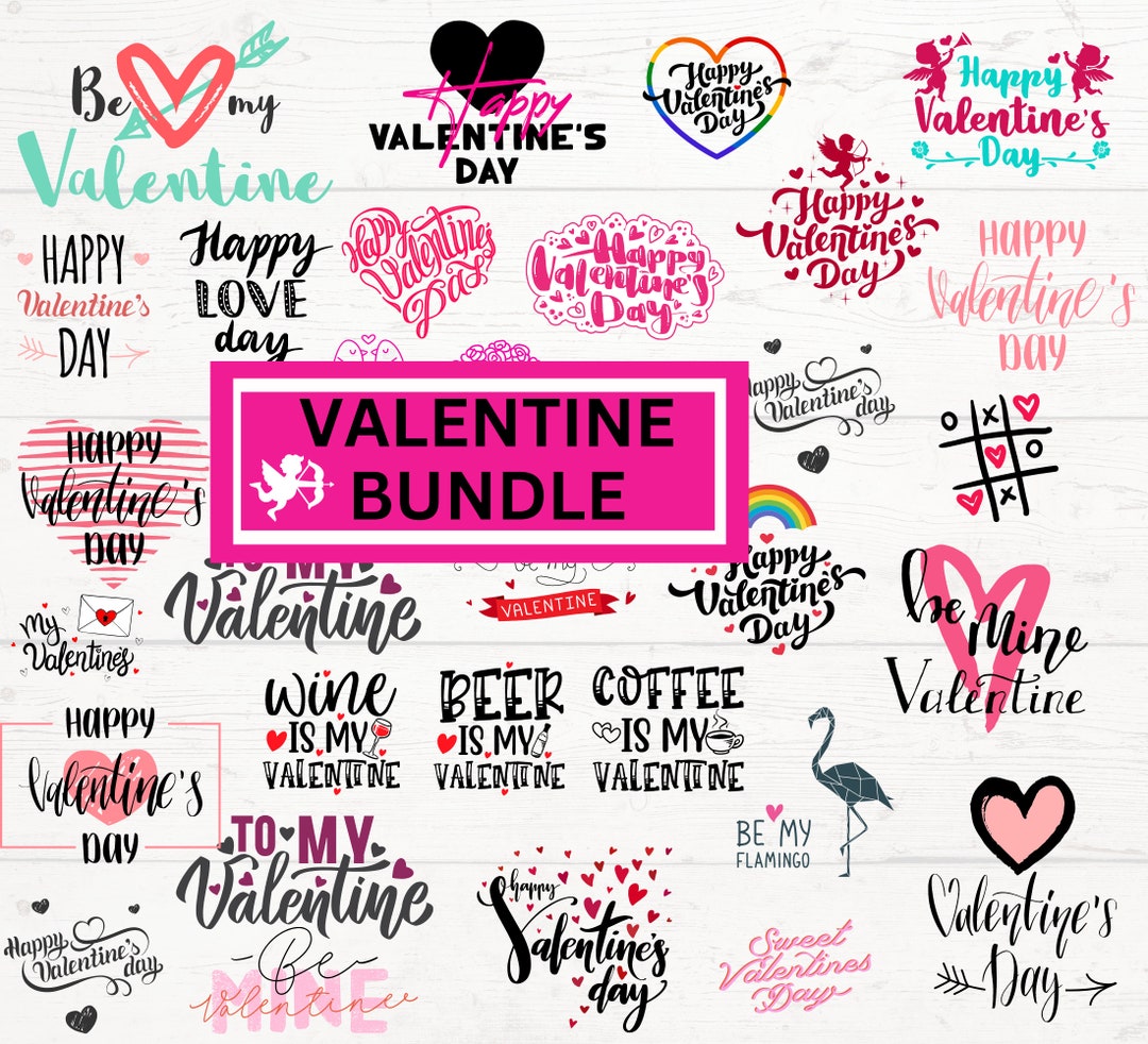 Valentine Designs Bundle, Valentine's Day SVG, Valentine Png, Love ...
